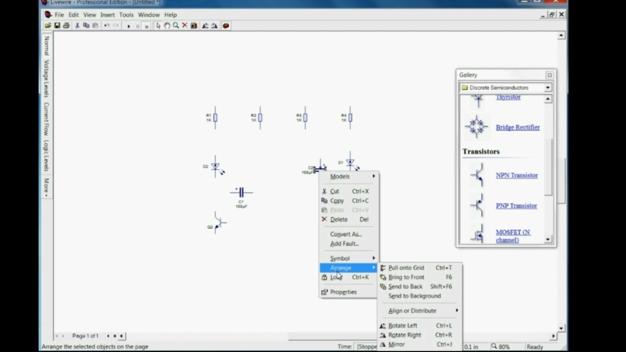 Astable Multivibrator Simulation using Livewire Software - YouTube