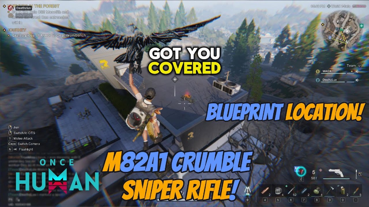 M82A1 CRUMBLE SNIPER RIFLE BLUEPRINT LOCATION #oncehuman - YouTube