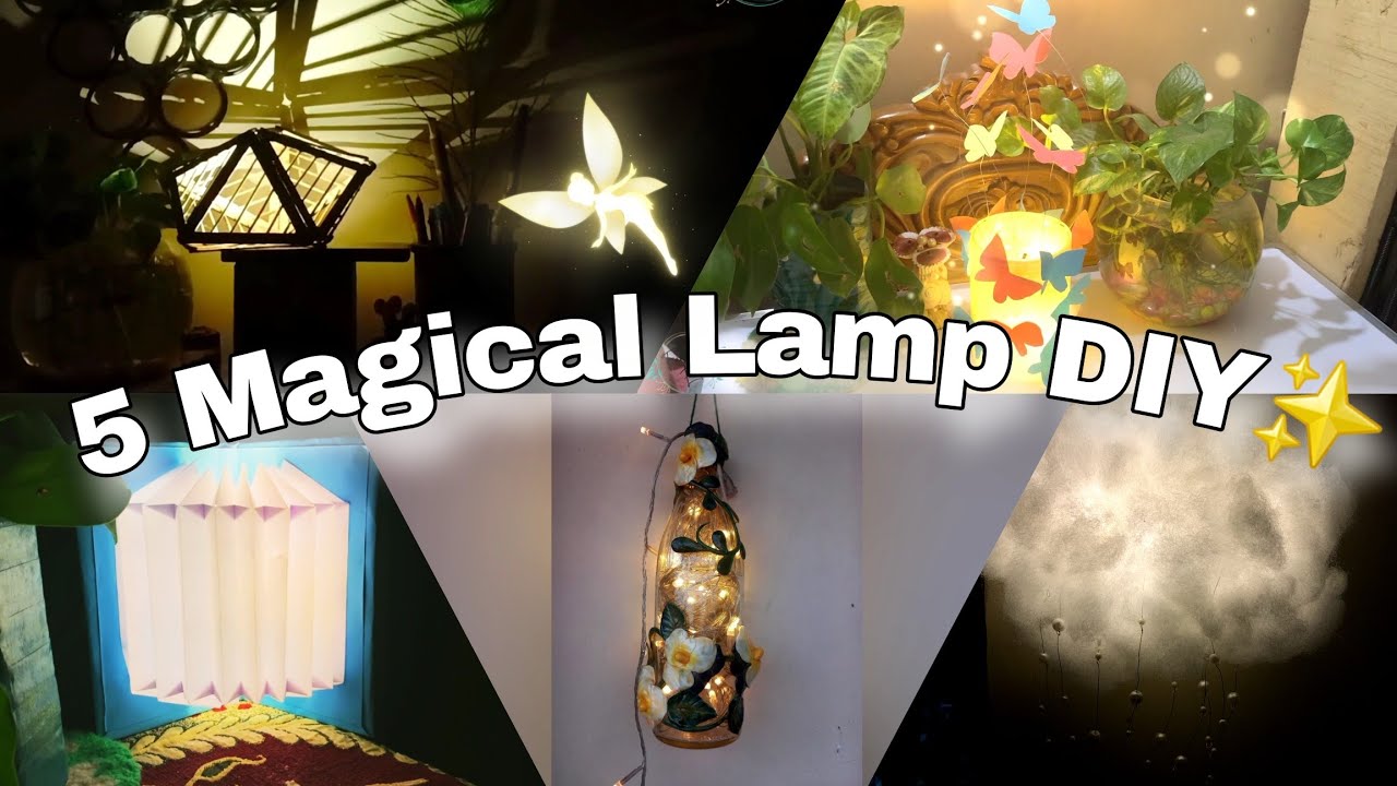 5 Magical Lamp DIY | Easy Night Light Ideas for Room Decor - YouTube