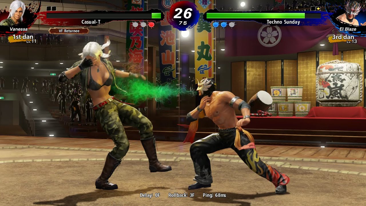 Virtua Fighter 5 REVO Open beta - El Blaze Matches 1 - YouTube