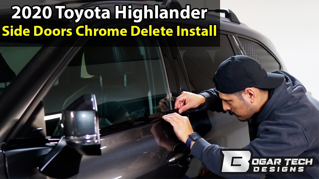 Toyota Highlander 2020-2025 Side Doors Chrome Delete Install - YouTube