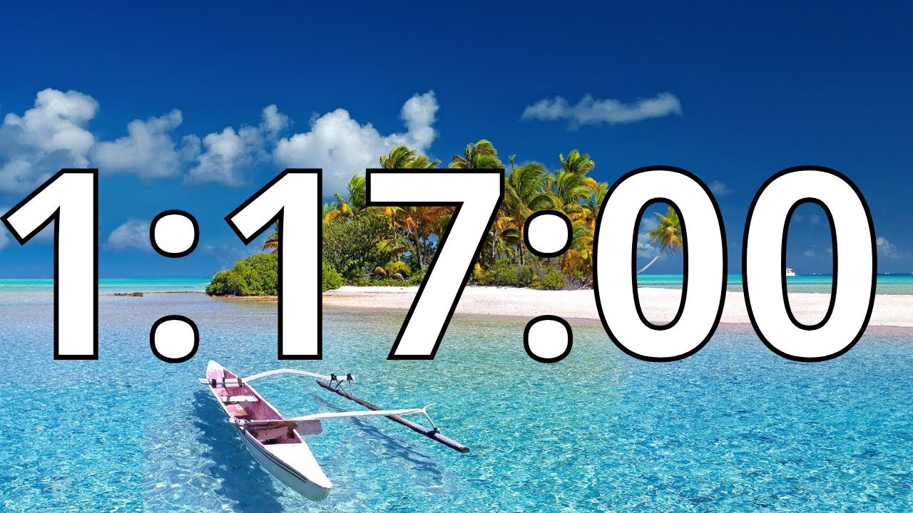 1 Hour 17 Minutes Countdown Timer With Alarm Sound At the End (Simple ...