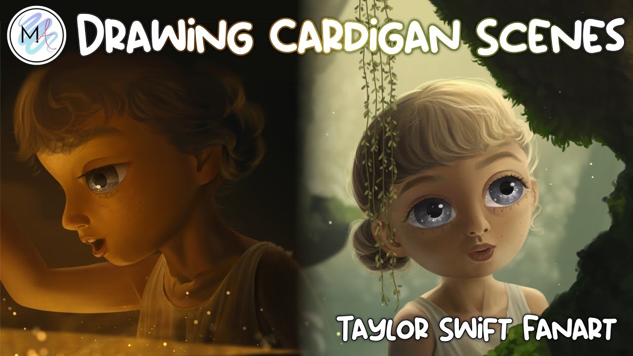 Drawing Scenes from Taylor Swift's cardigan Music Video! 🎹🌲⭐️ - YouTube