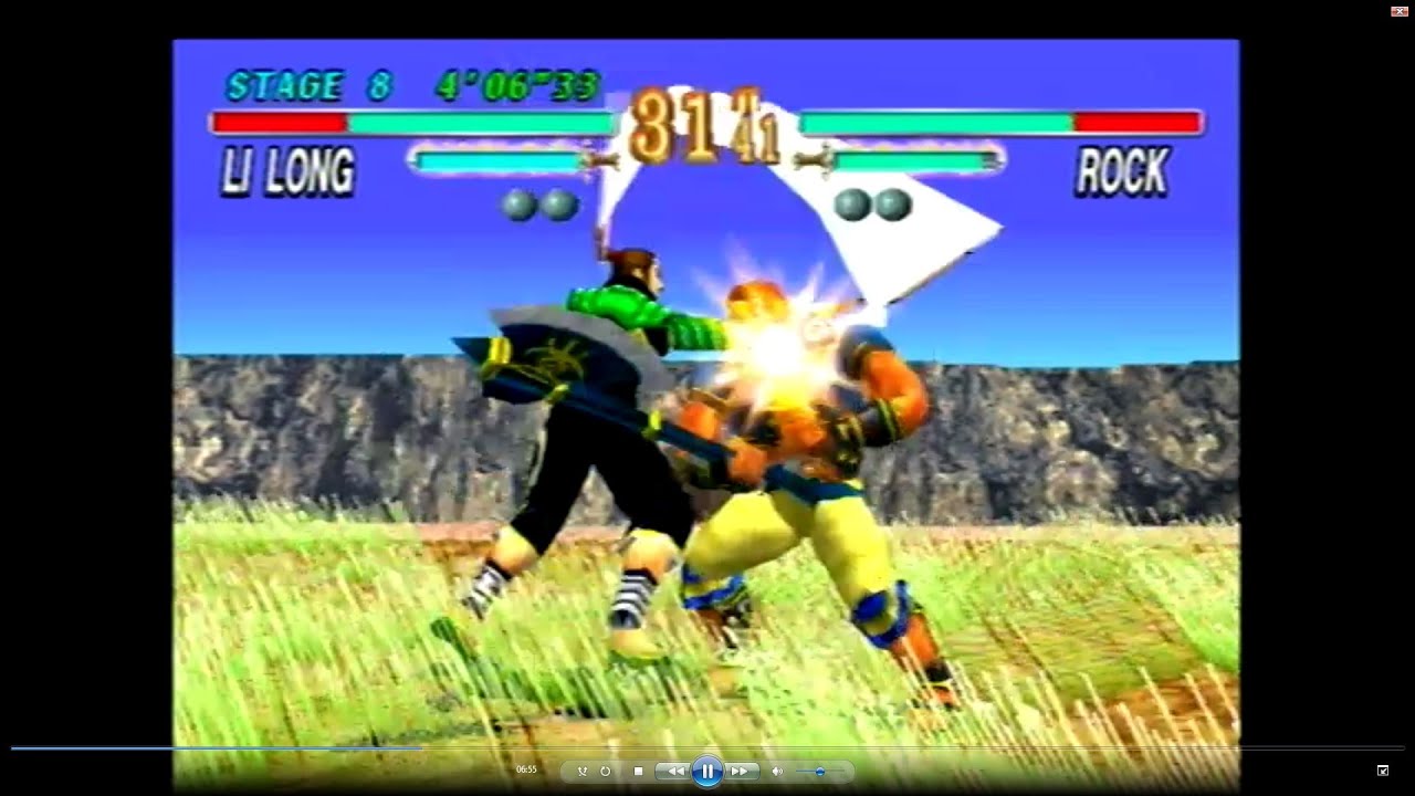 Soul Edge PS1 - Arcade Mode with Li Long - YouTube