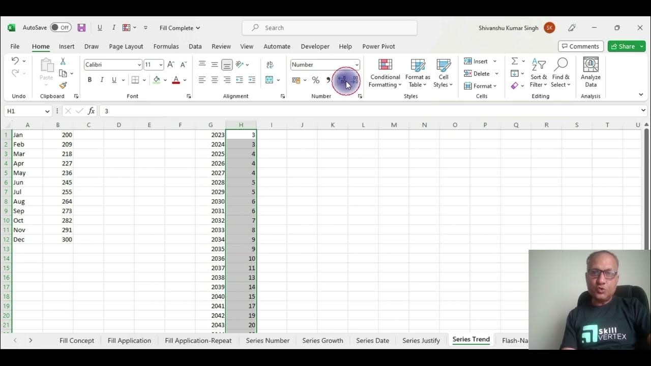 Editing tab in Excel | Part 4 | Series - 24 | @Microsoft #tutorial # ...