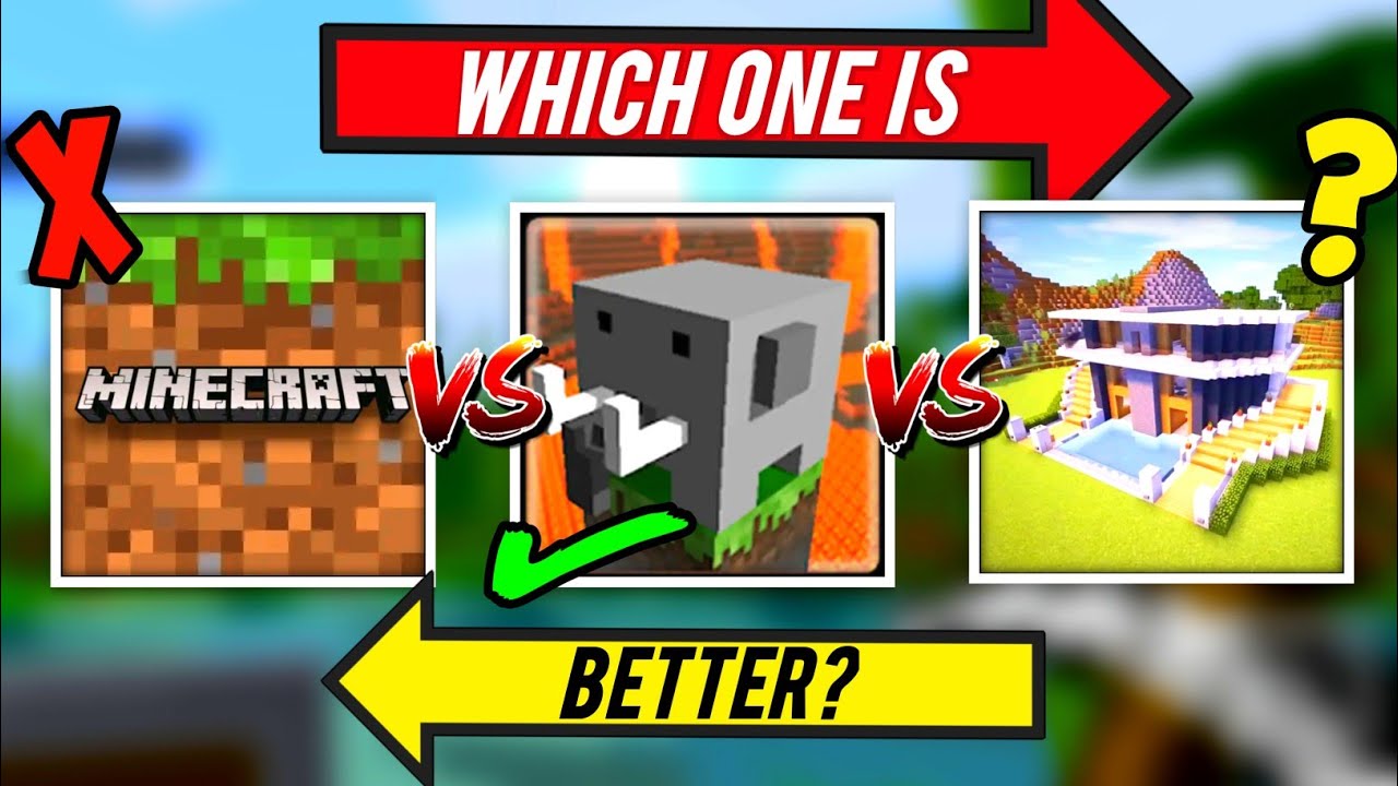 Minecraft vs craftsman vs craft world | end city, ruined portal ...