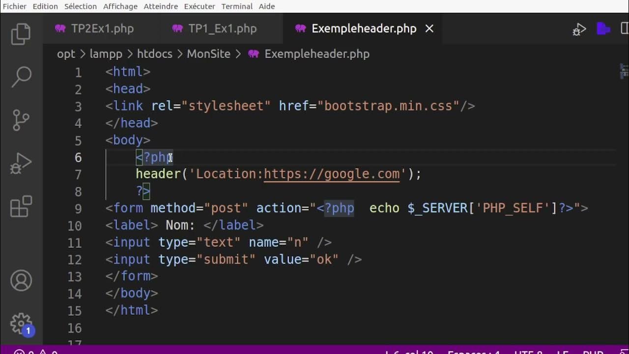 php vidéo 26 : fonction header / Redirection entre pages - YouTube