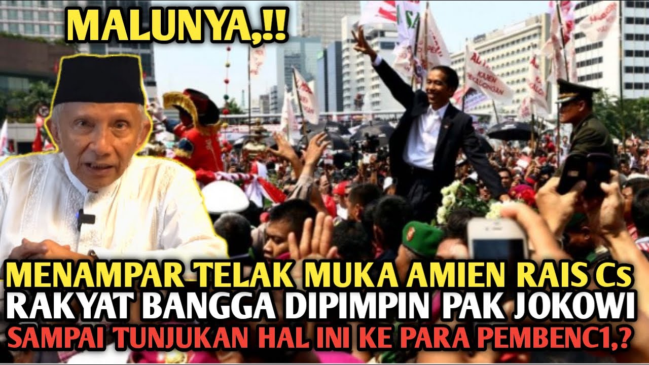 PLAK, MENAMPAR TELAK MUKA AMIEN RAIS Cs, RAKYAT AKUI BEGITU BANGGA ...