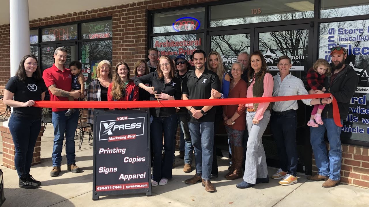 Xpress and American Made Signs unveil Charlottesville showroom - YouTube