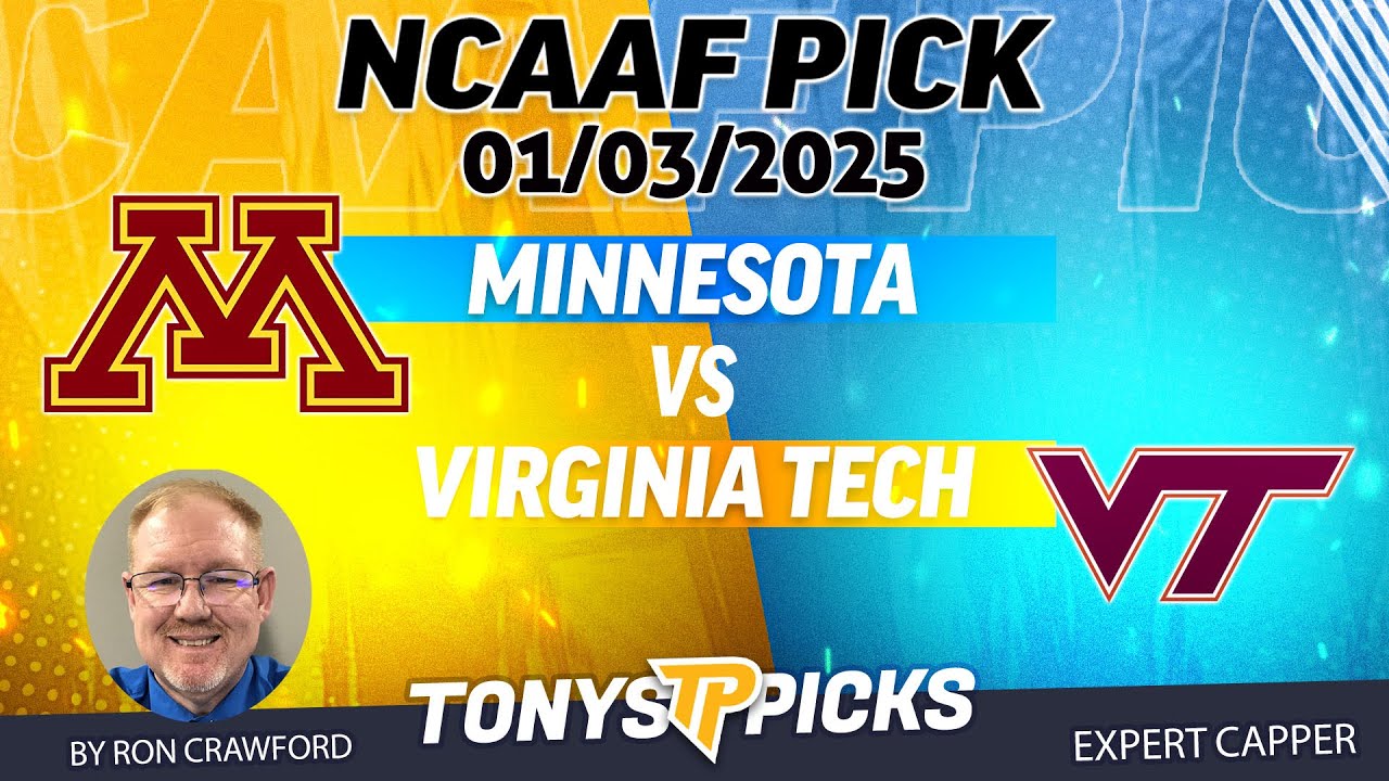Minnesota vs Virginia Tech 1/3/25 NCAAF BOWL Pick for Bet - YouTube