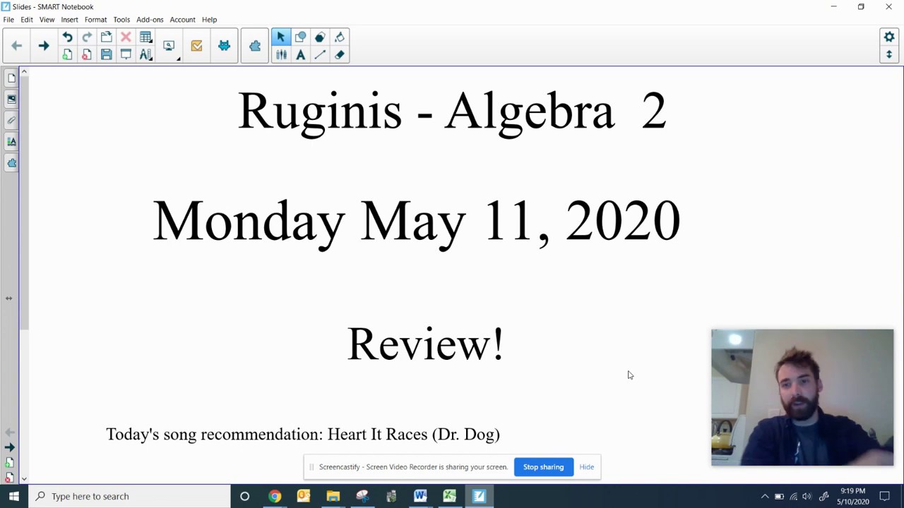 Ruginis - Algebra 2 - 5/11/2020 - YouTube