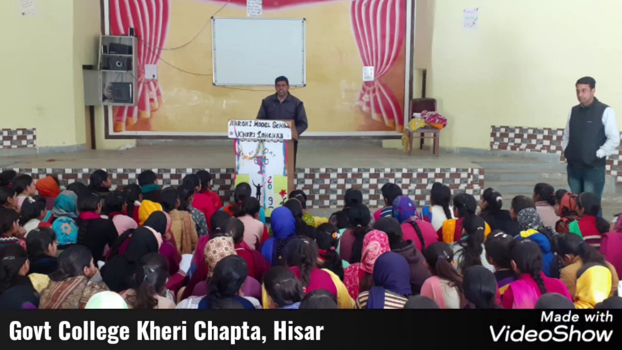 GOVT COLLEGE KHERI Chopta, hisar, 25/01/2020, orgnaize RED cross ...