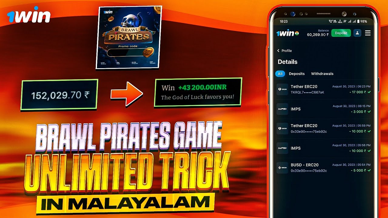 Brawl Pirates Game | 1win Trick Malayalam @ELAnaDKAraN - YouTube