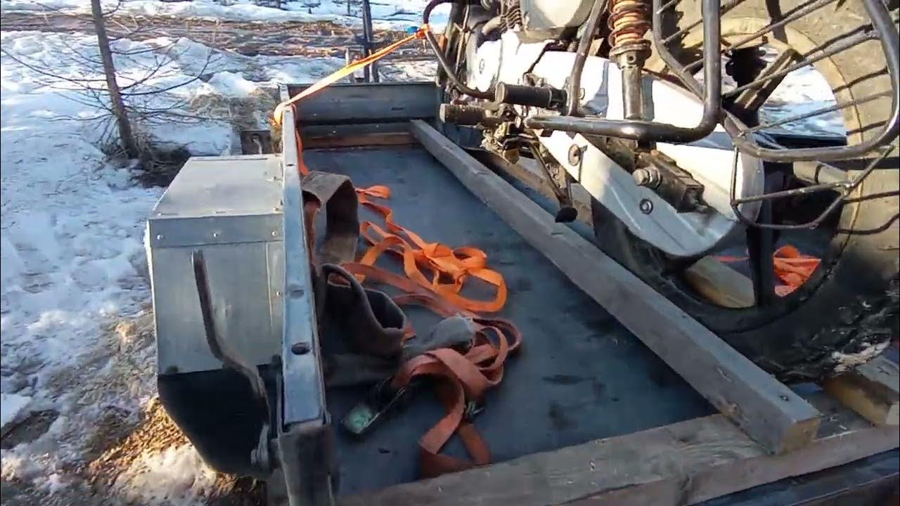 Перевозка мотоцикла в прицепе. - YouTube