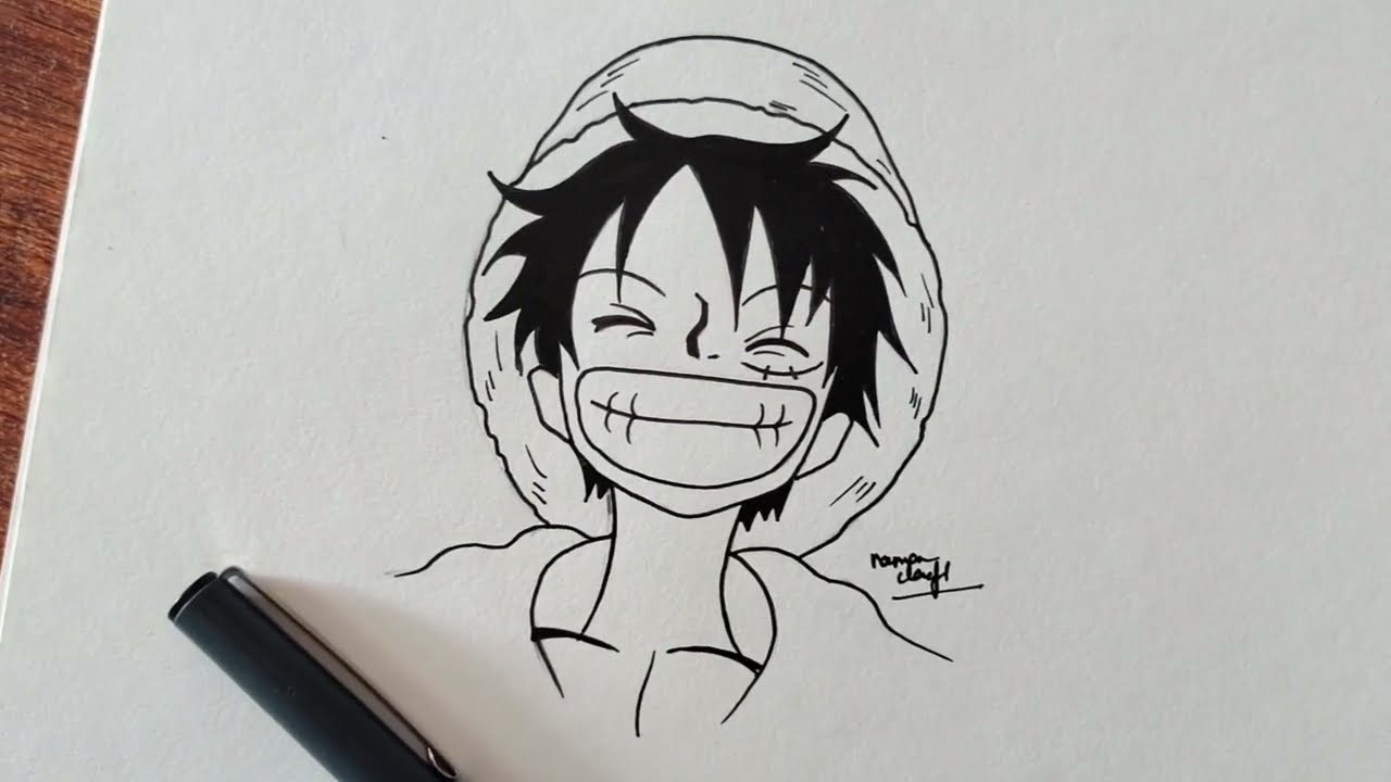 How To Draw Luffy Step By Step || Art Tutorial || Real Time Video - YouTube