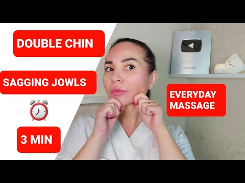 3 MIN massage to reduce DOUBLE CHIN, SAGGING JOWLS AND IMPROVE OVAL OF THE FACE