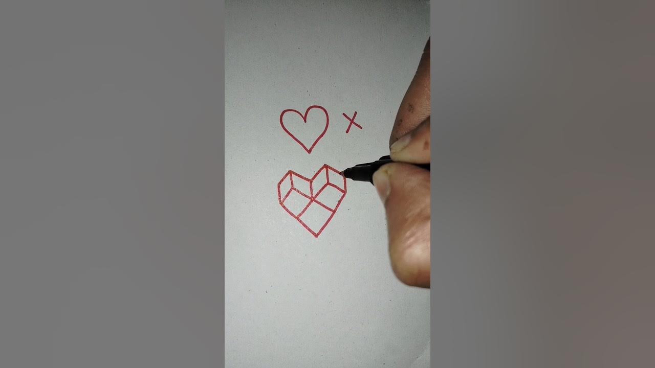 how to draw heart - YouTube