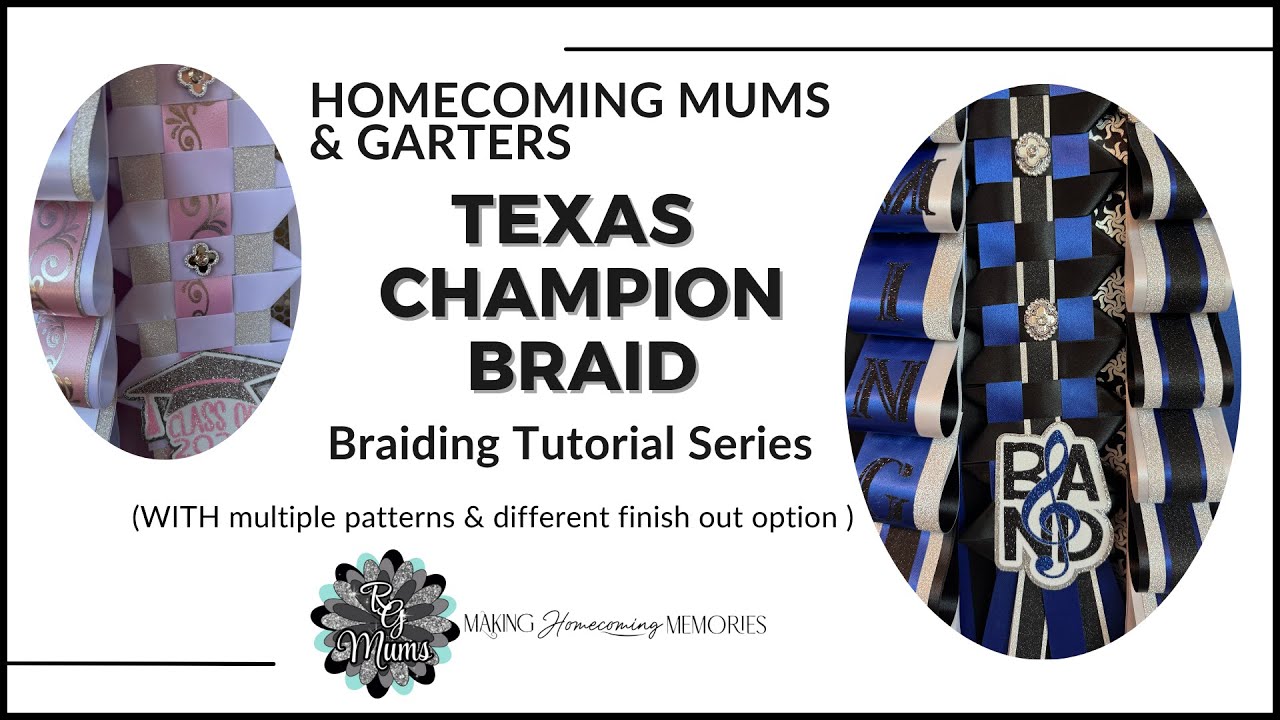 Texas Champion Homecoming Mum & Garter Braid | How to Make | Full ...