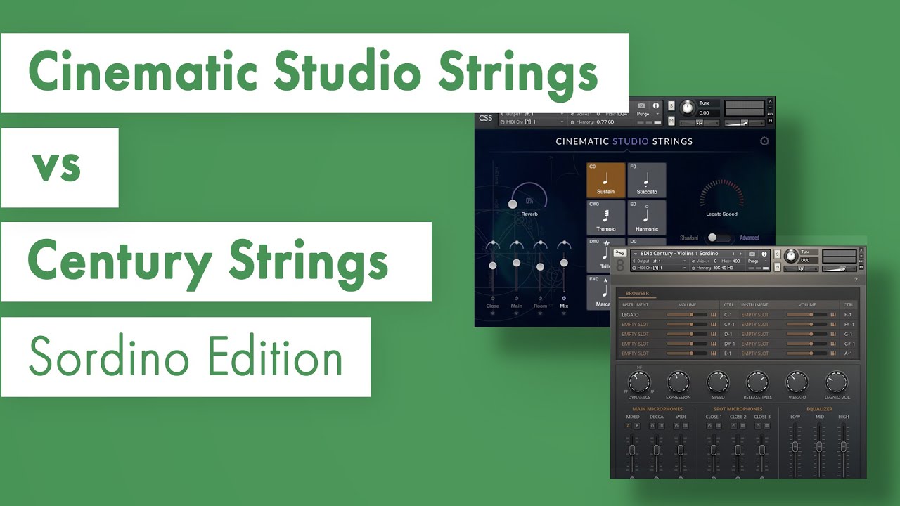 Cinematic Studio Strings vs Century Strings 2 — Sordino Edition - YouTube