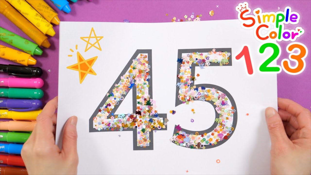 Let's make numbers with Mad Matter | Decorate your numbers with some glitter - simple color ...