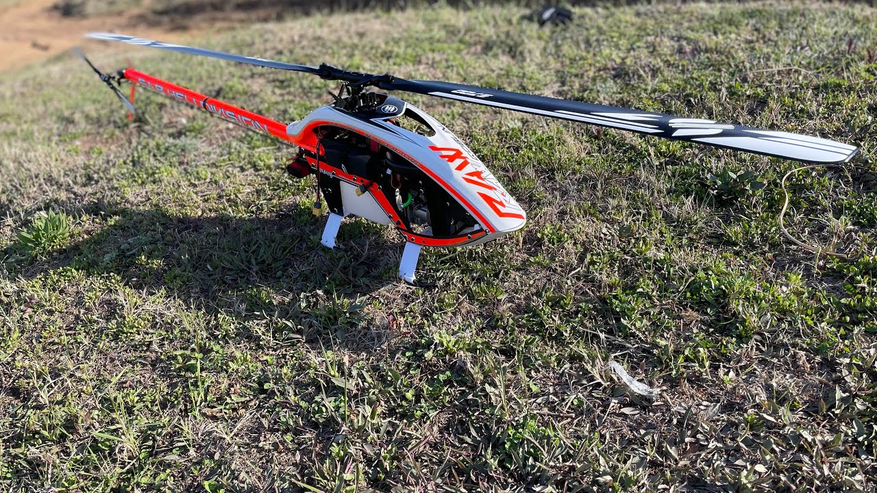 SAB Goblin RAW 700 nitro morning fly - YouTube