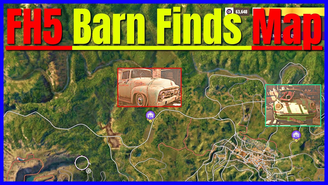 Forza Horizon 5 : Barn Finds Locations On The Map! - YouTube