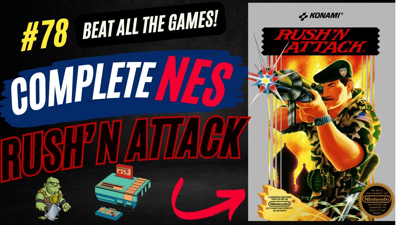 CompleteNES 78: Rush'N Attack! Practice then attempts - YouTube