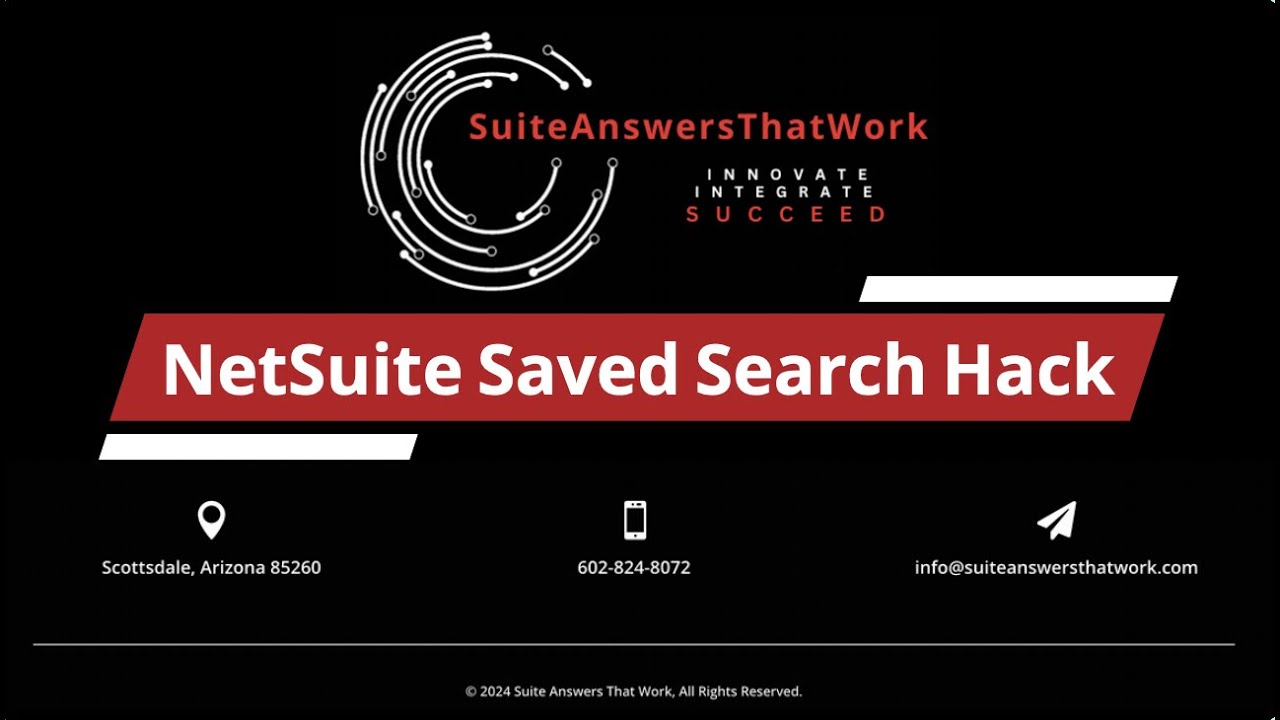 NetSuite Parent Hierarchy Saved Search Hack - YouTube