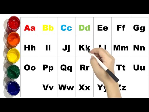 How To Write Alphabet | A to Z learn and write | A to Z writing drawing ...