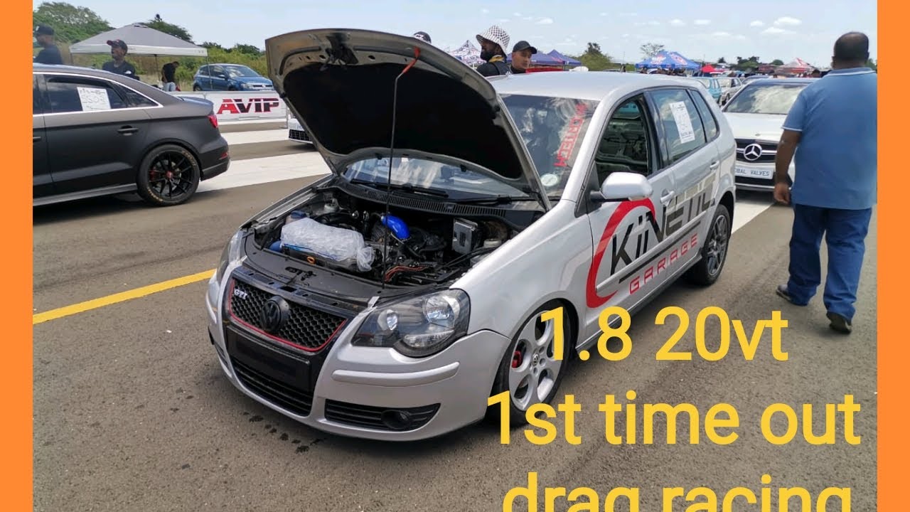 polo gti 1.8t drag racing - YouTube