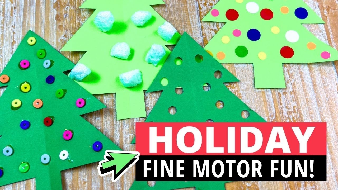 Easy Christmas Tree Fold-N-Cut Craft for Kids - 1 Printable, Tons of ...