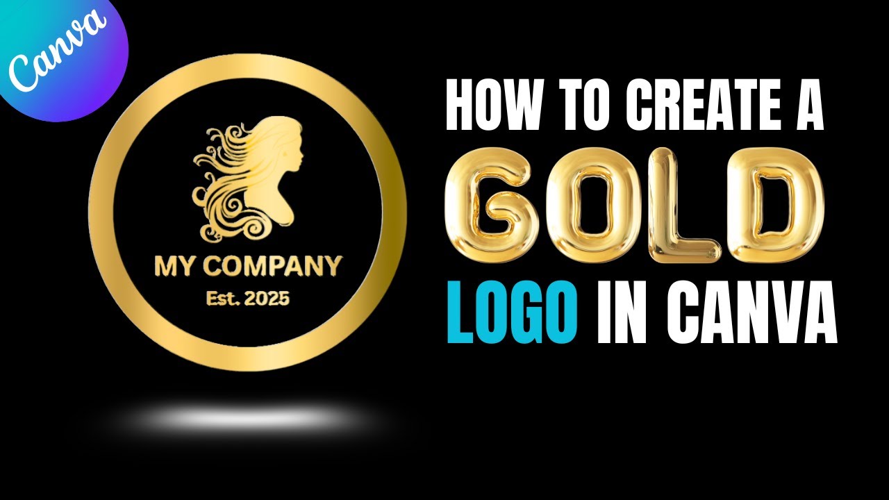 How To Create a Gold Logo in Canva Super Fast! - YouTube
