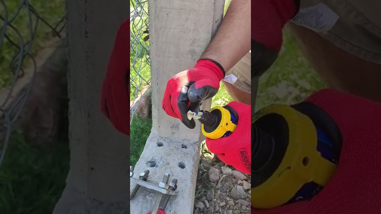 Aplicación de anclaje químico fester CF 890 #anclaje #fester #porton# ...