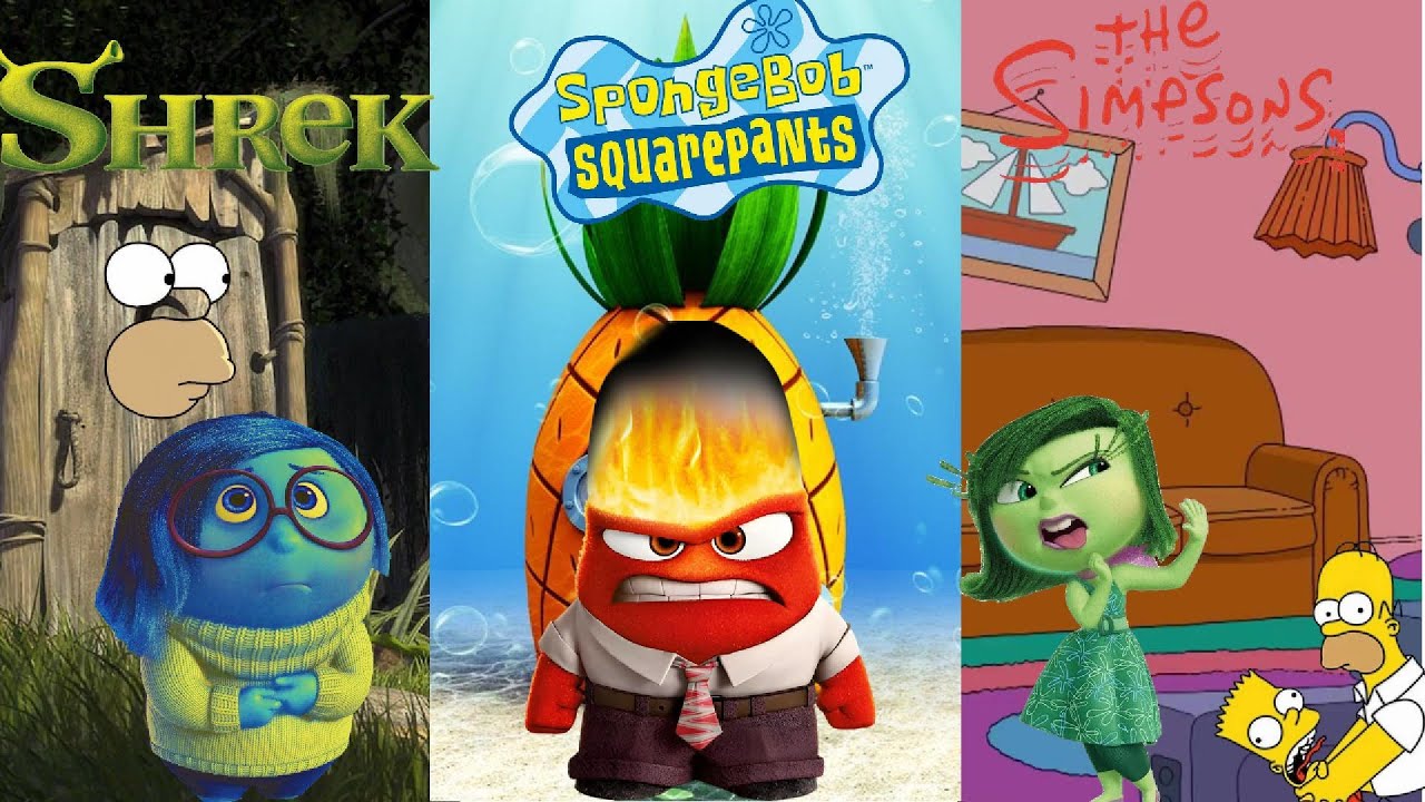 Inside Out 2 but in Popular Cartoons - YouTube