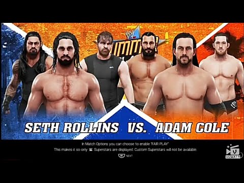 WWE 2K19 - Seth Rollins vs Adam Cole - One on One match - YouTube