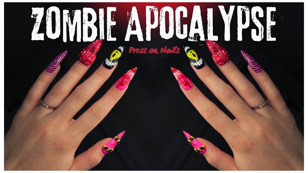 ZOMBIE APOCALYPSE PRESS ON NAILS 🧠🧟 | Do my Nails with me! Ep. 3 - YouTube
