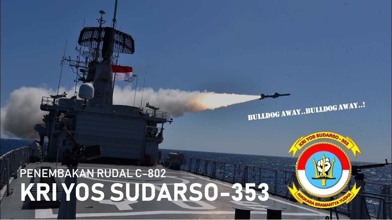 KRI YOS-353 LATGAB TNI 23 MISSILEX RUDAL C-802 - YouTube