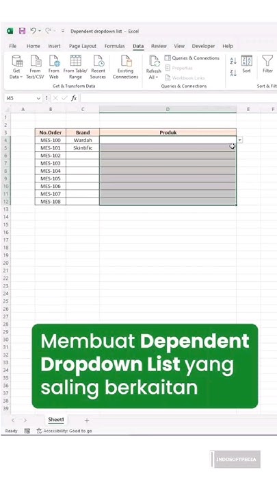 Membuat dependent dropdown list yang saling berkaitan #shorts #excel #exceltips #exceltricks ...