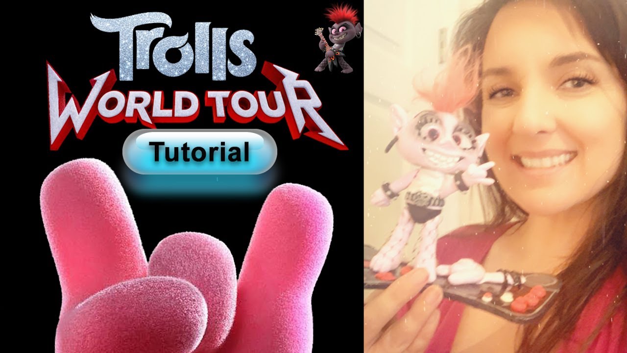 HOW TO MAKE QUEEN BARB FROM TROLLS WORLD TOUR TUTORIAL | AIR DRY CLAY ...