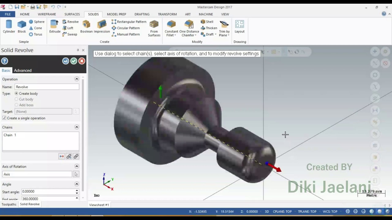 Tutorial Mastercam 2017 Lathe 1 - YouTube