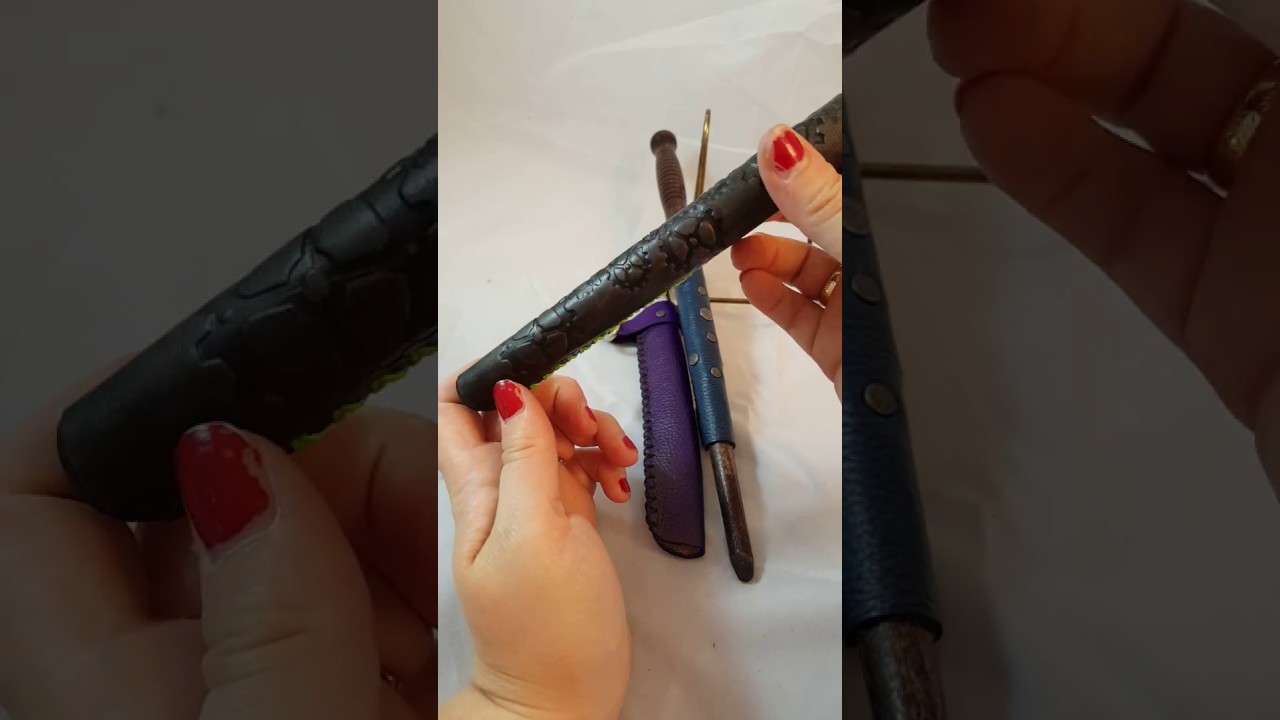 Handmade Leather Wand Belt Holster - YouTube