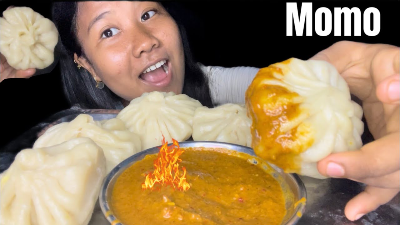 Momo eating challenge #bigmomo#Momo challenge # food #mukbang - YouTube