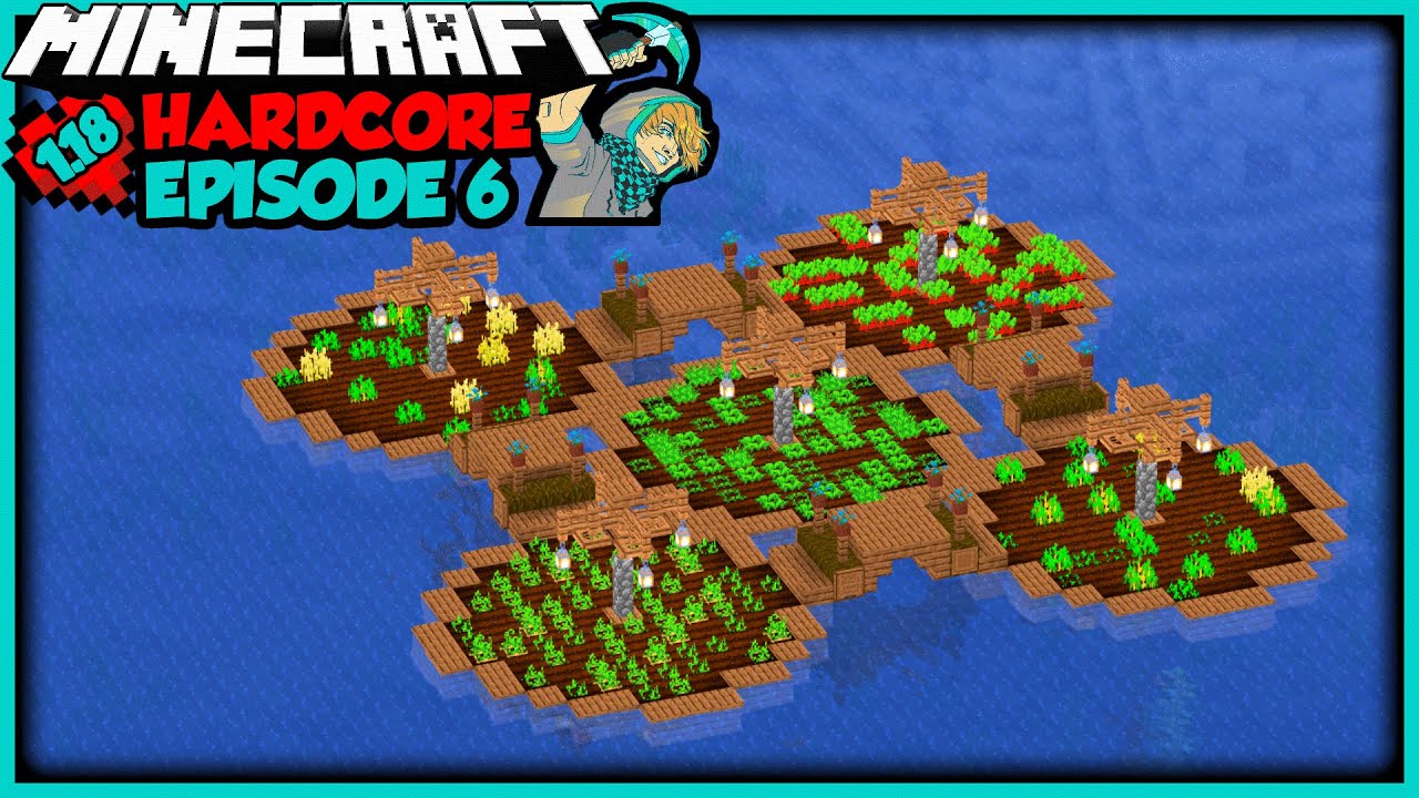 Fantastic Floating Food Farm | Let's Play Hardcore Minecraft Episode 6 ...