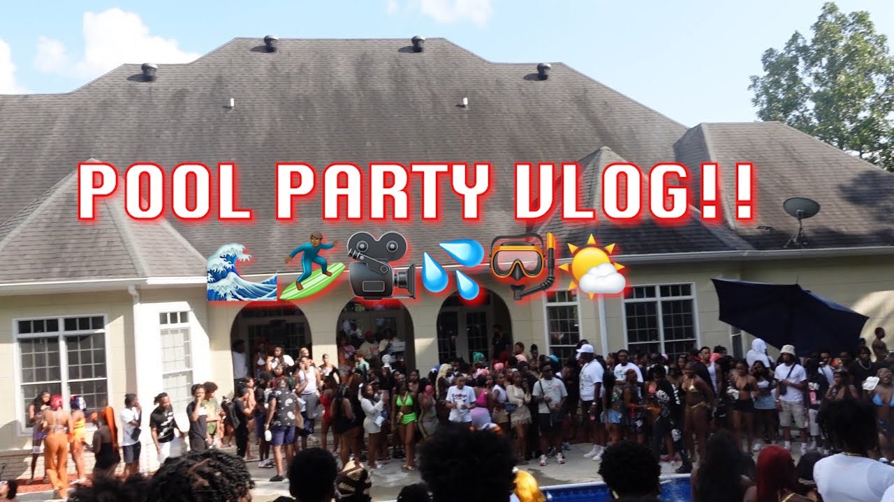 MANSION POOL PARTY VLOG!!! - YouTube