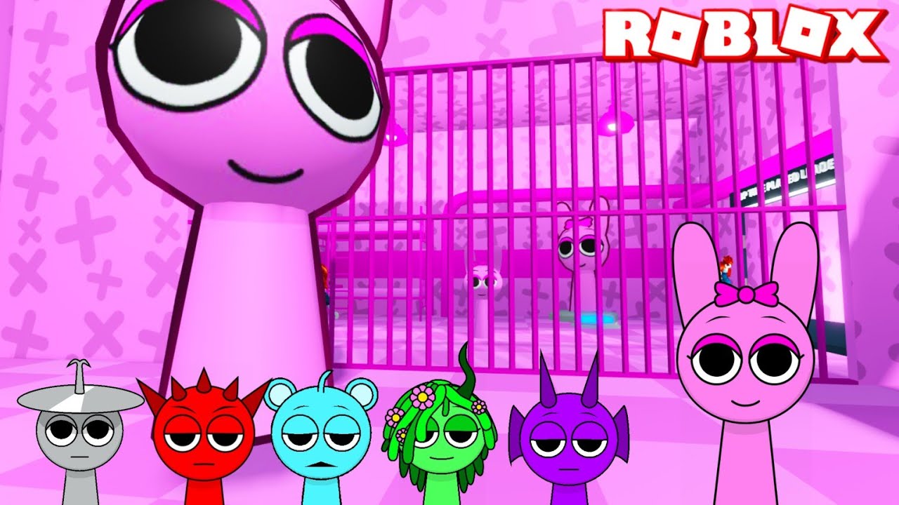 Sprunki Pinki Plays Sprunki Pinki Prison Run Obby in ROBLOX ...
