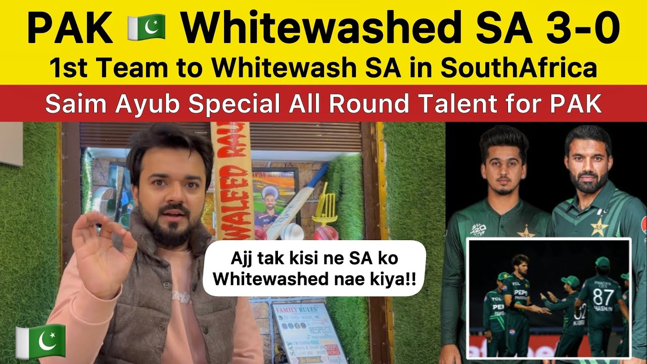 PAK 🇵🇰 whitewashed SA in South Africa 3-0 1st Team to clean sweep SA at ...