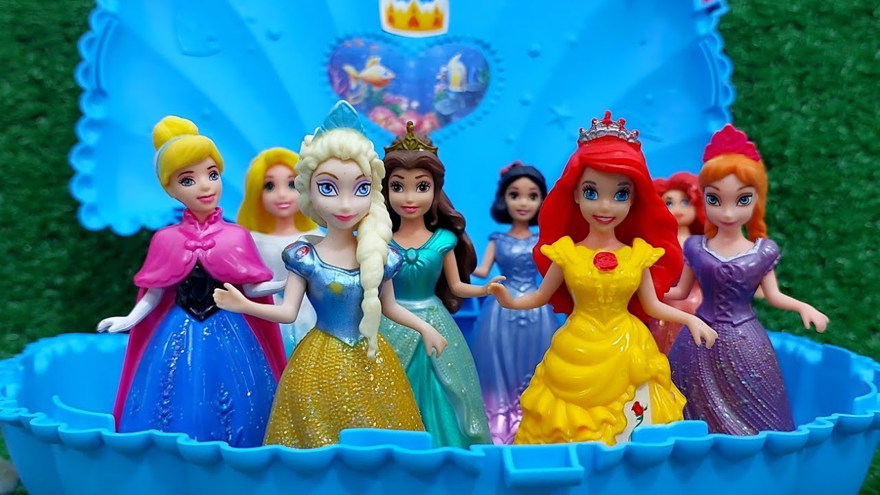ASMR | Unboxing Mattel Disney Princess Spin & Reveal Surprise Dolls ...