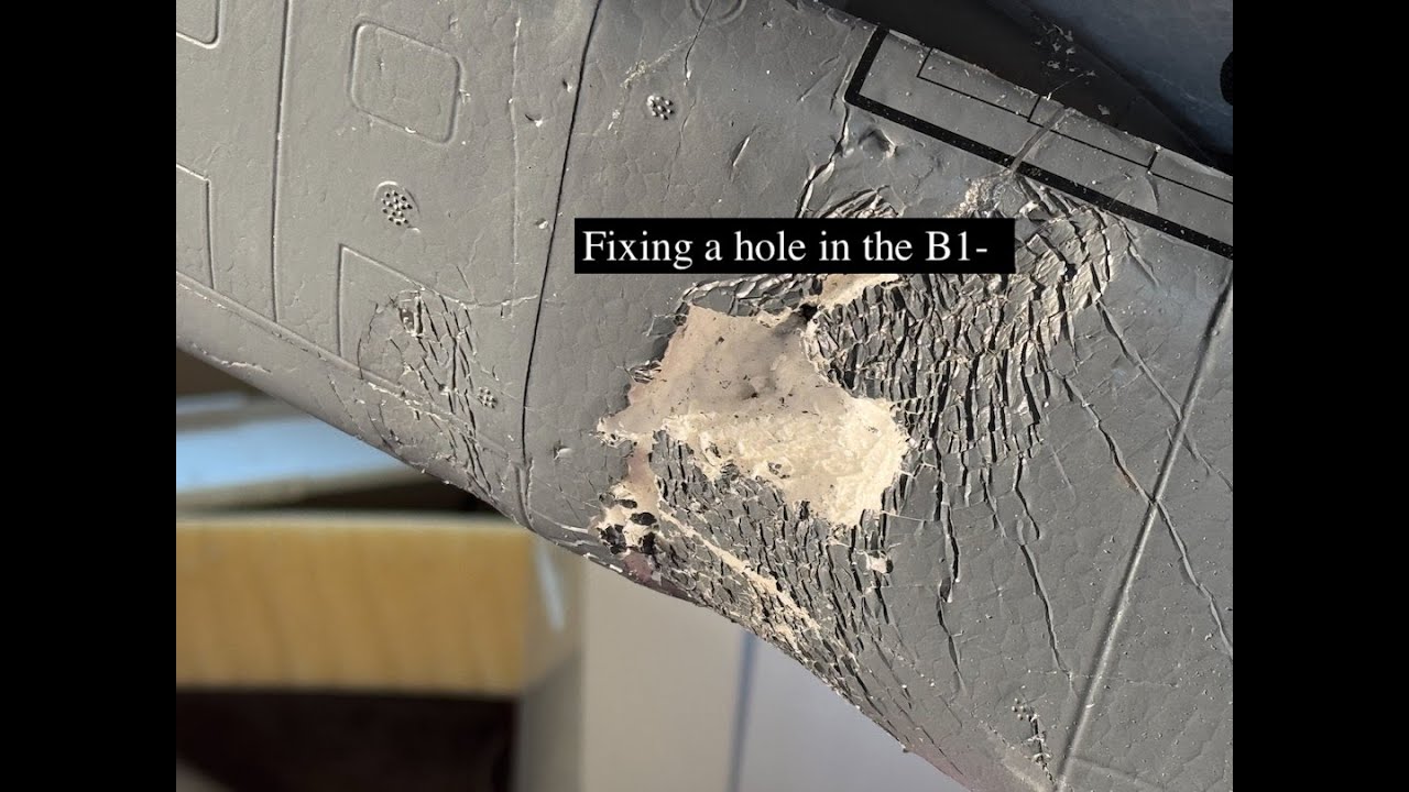 Reviving My B-1B: Repairing a hole in the fuselage and smoothing with ...