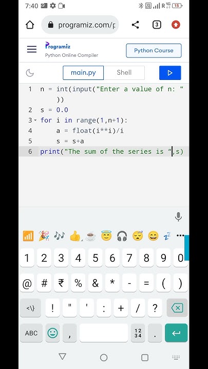 12th Computer Science Practical Program 1b Sum The Series11 222 333 Nnn Youtube