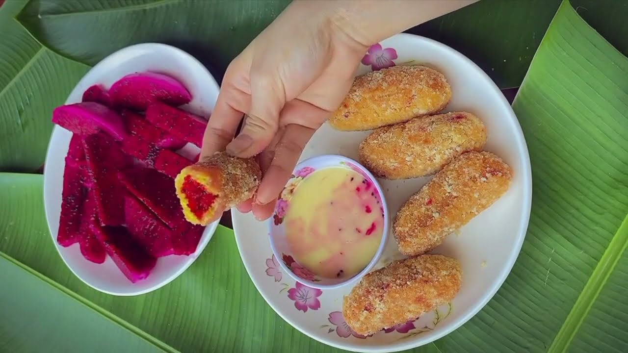 Fried Dragon Fruit Recipe/ Super Easy Crispy Dragon Fruit Fritters ...